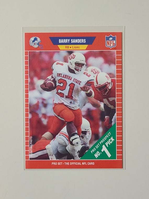 1989 Pro Set Barry Sanders RC Rookie Football Card | Etsy New Zealand