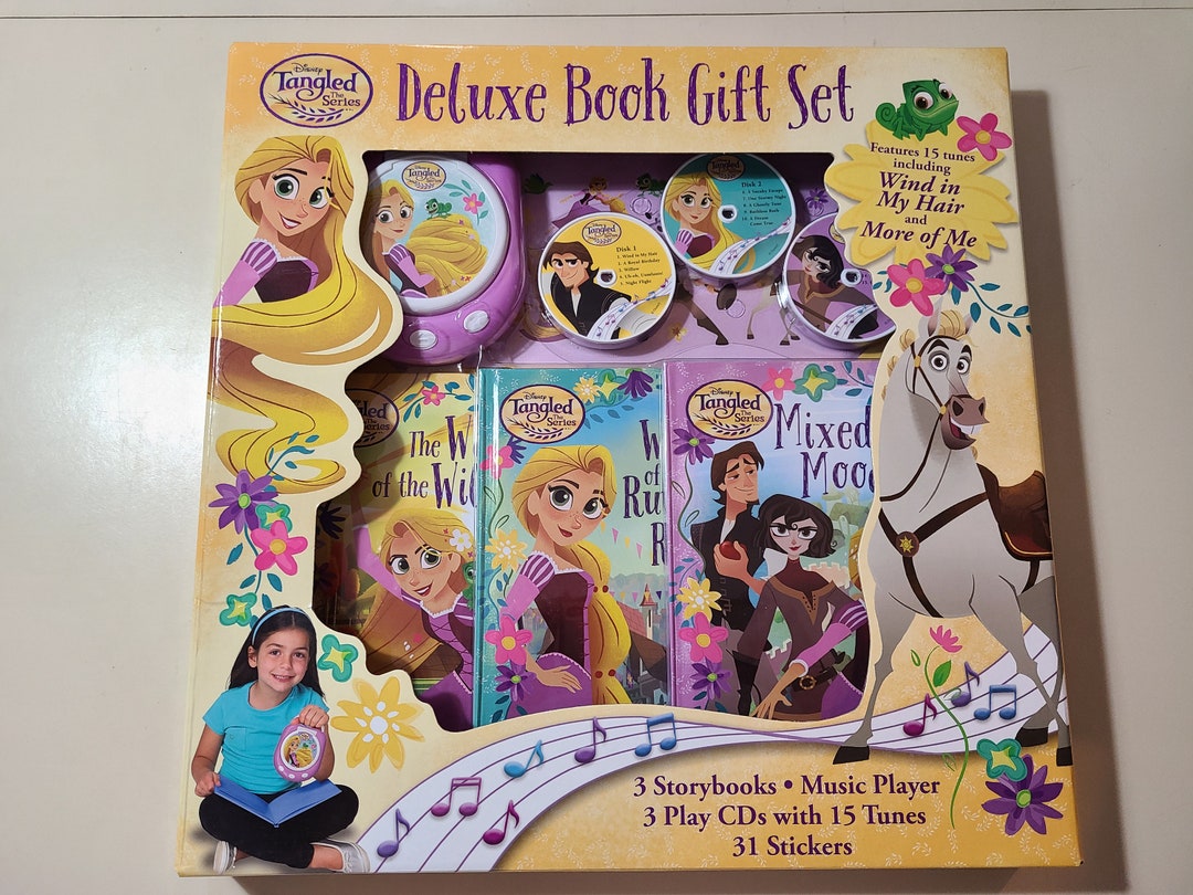 Disney Tangled Rapunzel Deluxe Book Gift Set With Music Player, 3 Disks ...