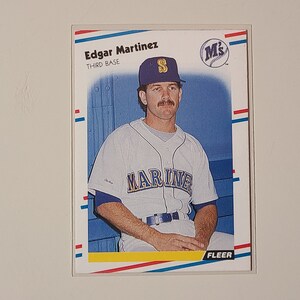 1988 Fleer Edgar Martinez Rookie RC Baseball Card - Etsy