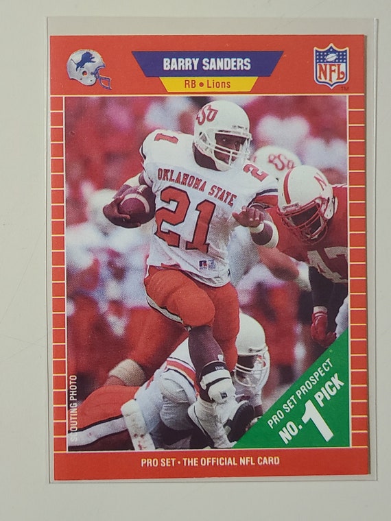 1989 Pro Set Barry Sanders RC Rookie Football Card | Etsy