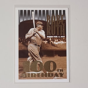 1995 Topps Babe Ruth 100th Birthday Baseball Card - Etsy