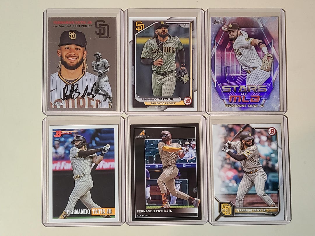 Fernando Tatis Jr. 6 Baseball Card Lot Topps Chrome Platinum, Bowman ...