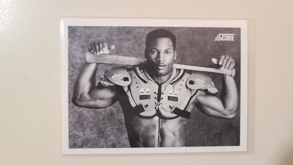 1990 Score Bo Jackson 697 FB/BB Black/White Baseball Card | Etsy