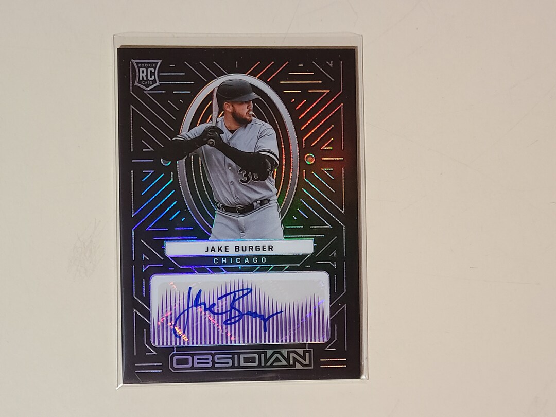 Jake Burger 2022 Panini Obsidian RC Rookie AUTO Autograph Baseball Card ...