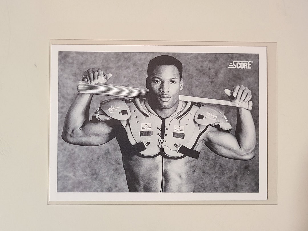 1990 Score Bo Jackson 697 FB/BB Black/white Baseball Card - Etsy