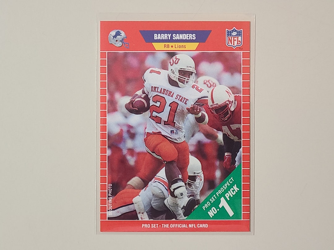 1989 Pro Set Barry Sanders RC Rookie Football Card - Etsy