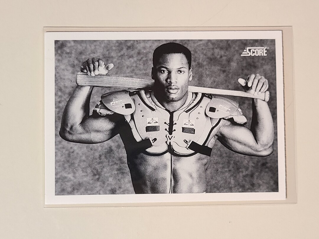 1990 Score Bo Jackson 697 FB/BB Black/white Baseball Card - Etsy