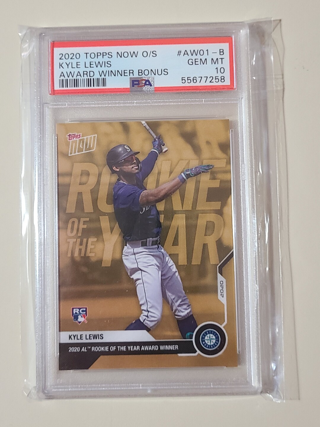 Kyle Lewis 2020 Topps Now Award Winner Bonus RC Rookie Baseball Card ...