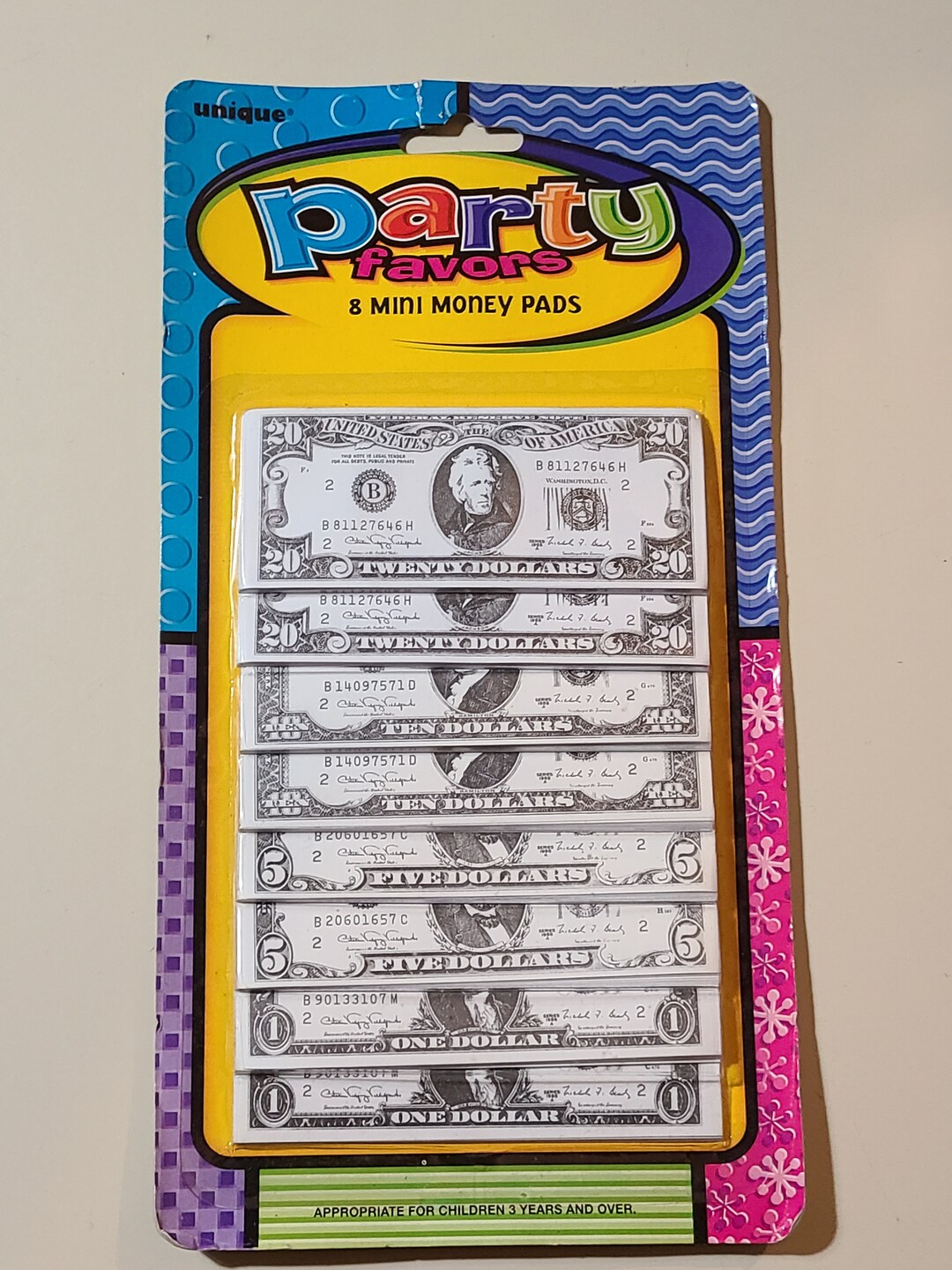 8 Mini Money Pads Party Favors (brand New and Sealed) 20 10 5 1 Dollar ...