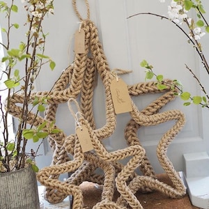 65cm Star Rope Wreath - Etsy