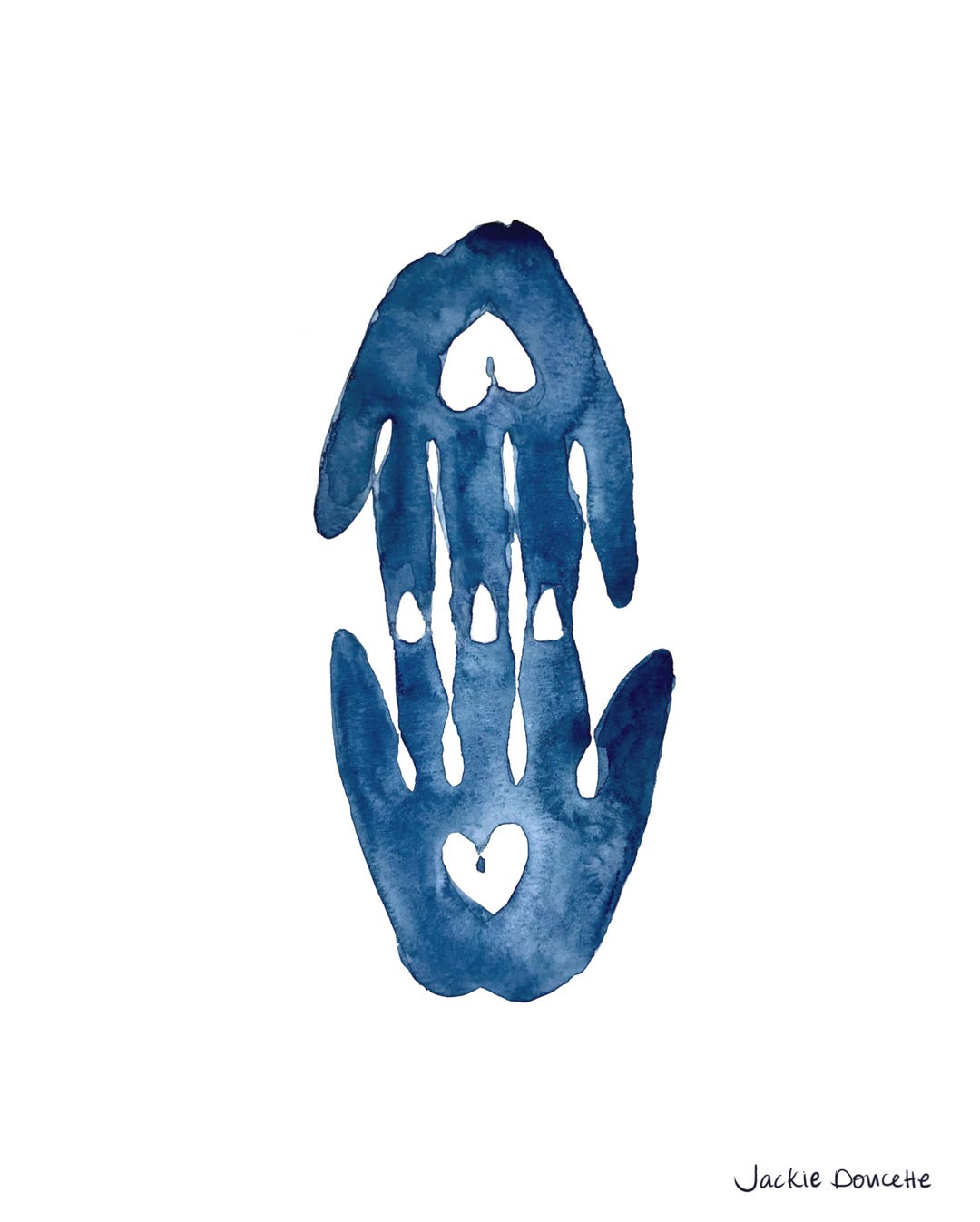 Hands | Ink Print | Hopeful Art | Blue Ink| Joining of Hands | Home ...