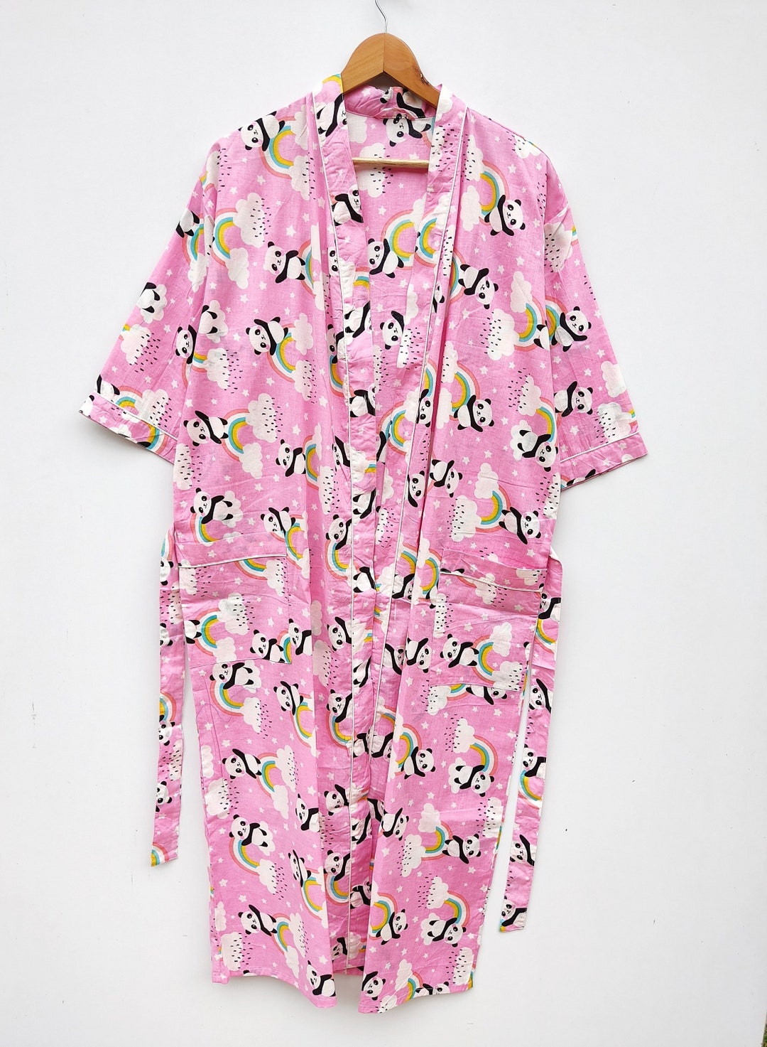 Panda Print Kimono Cotton Kimono Robes Soft and Comfortable - Etsy