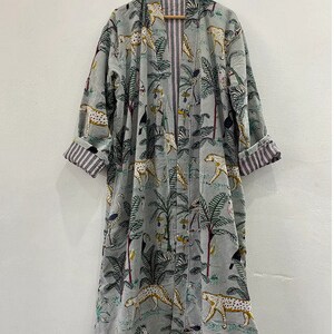 Jungle Print Velvet Kimono Robes, Morning Tea Velvet Coat, Bridesmaid ...
