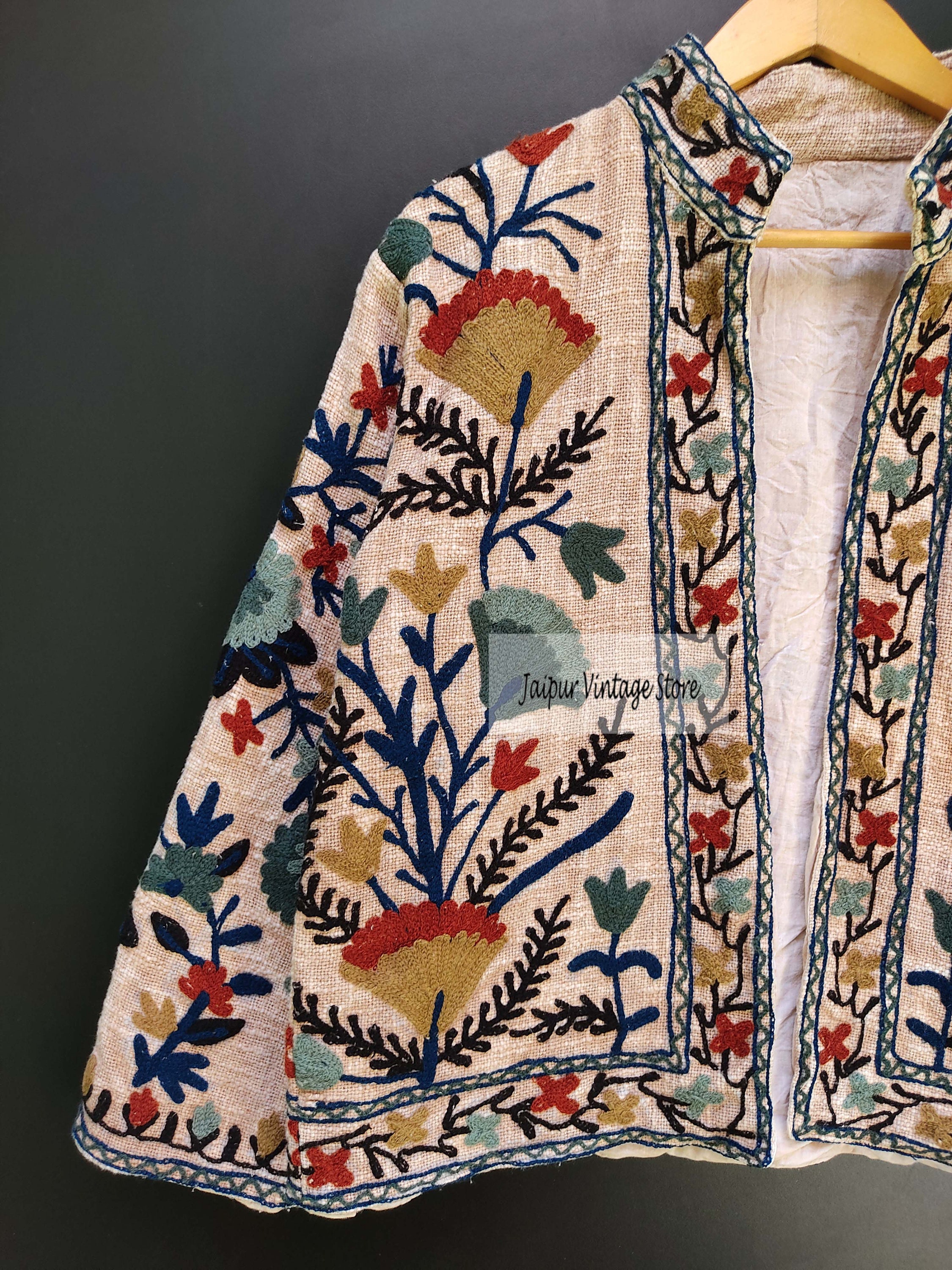 Cotton Suzani Hand Embroidery Jacket Coat, Women Wear Winter Jackets ...