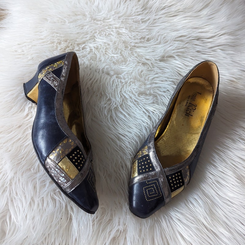 Gold Shoes - Etsy