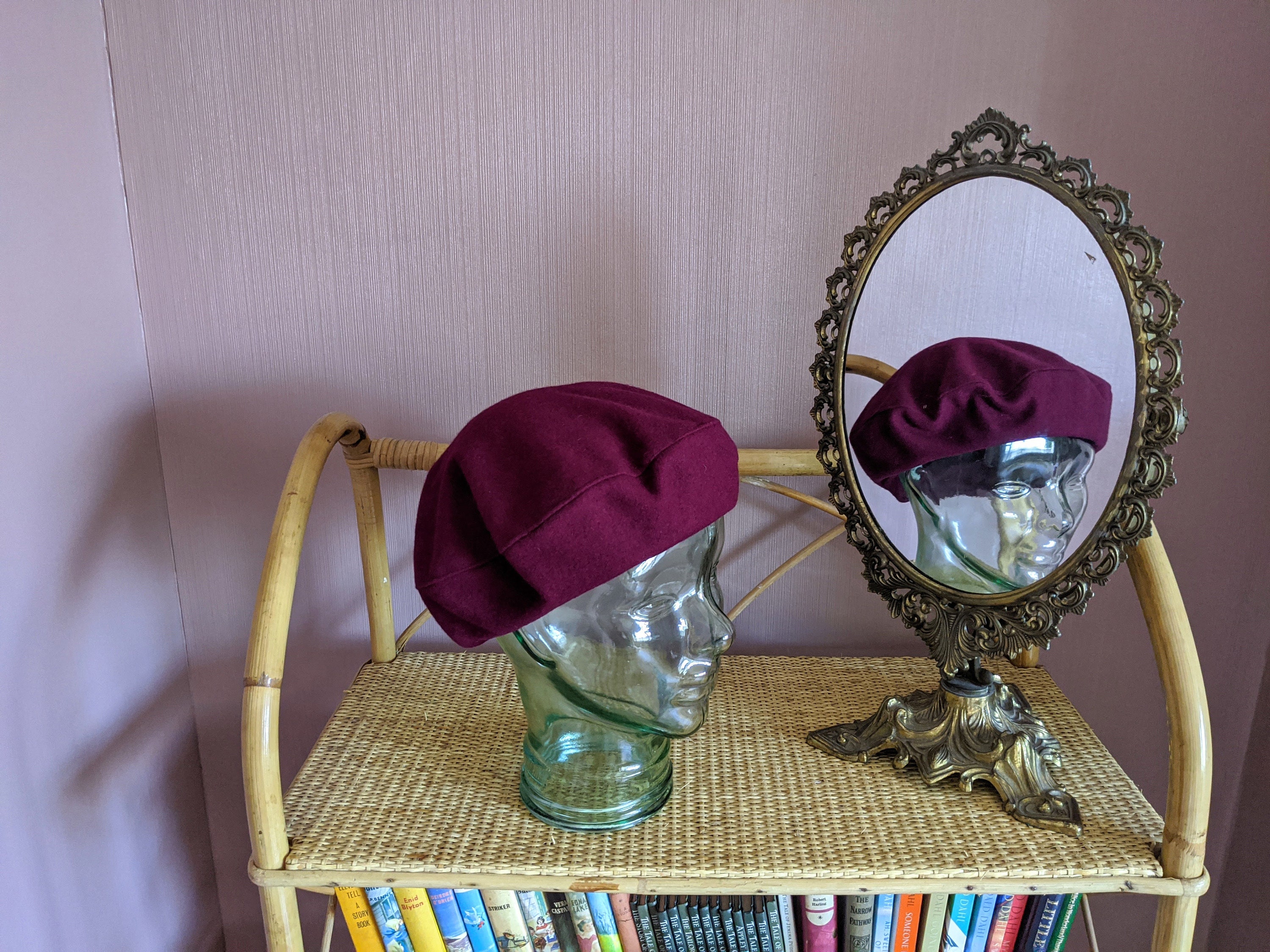 Beautiful Parisian Beret Winter Hat, Classic Winter Hat, Vintage Felt ...