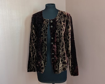 Leopard Velour Jacket - Etsy