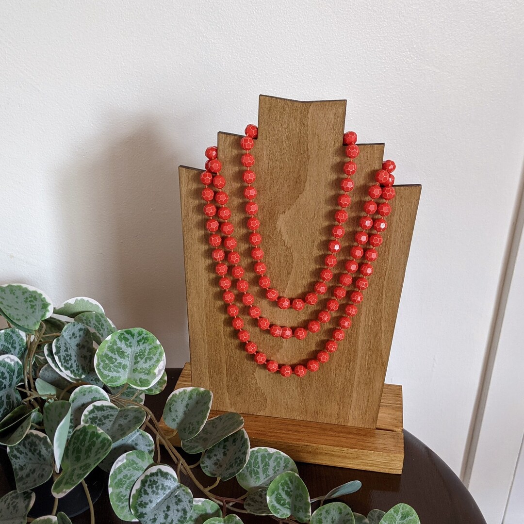 Beautiful Red Long Flapper Beads, 1920's Style Flapper Beads, Long ...