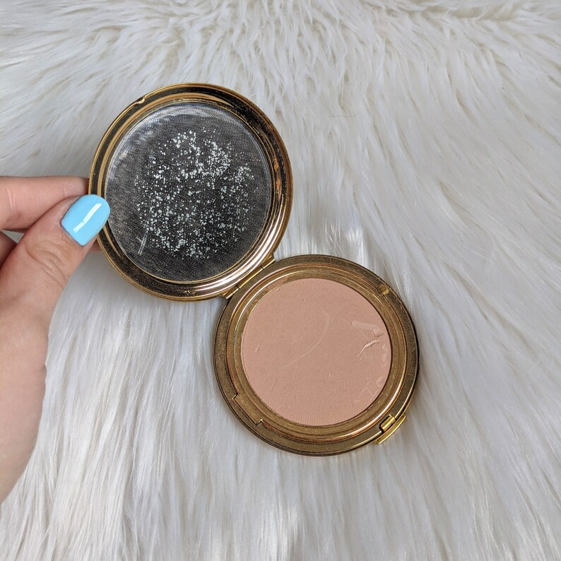 Vintage Stratton Gold Colour Powder Compact Leaf Pattern - Etsy