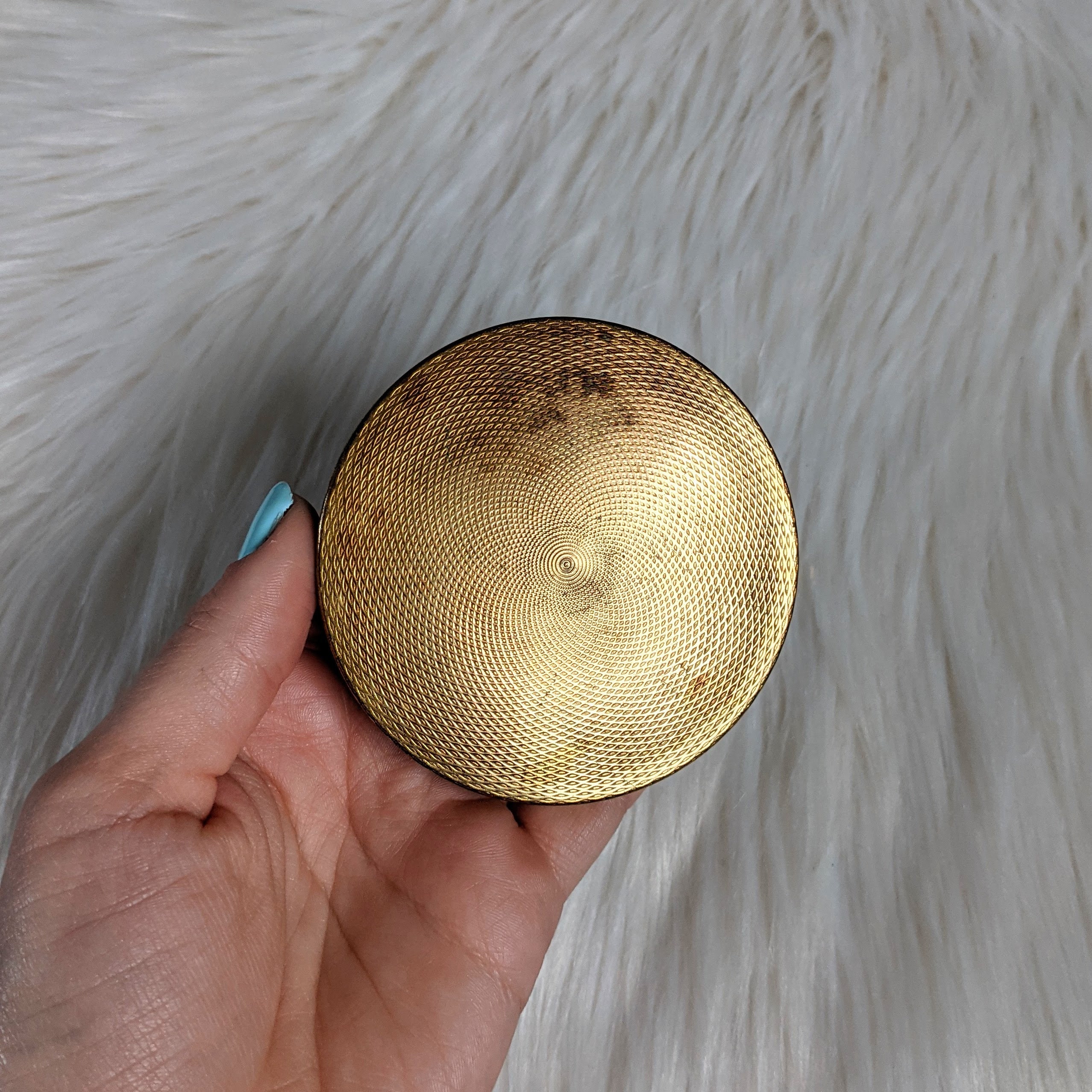 Beautiful 1950's Gold Powder Compact, Floral Design With Butterflies ...
