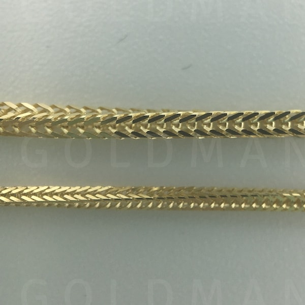 Real Solid Gold Foxtail Chain - Etsy