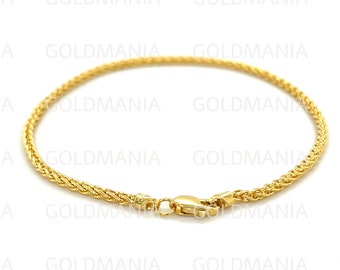 Gold Wheat Chain Bracelet - Etsy