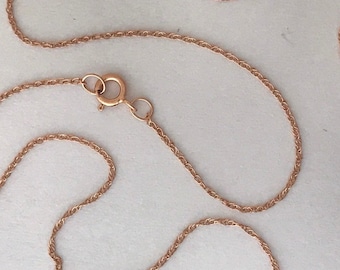 14k Rose Gold Chain | Etsy