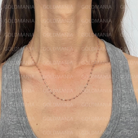 24 inch rose gold chain store