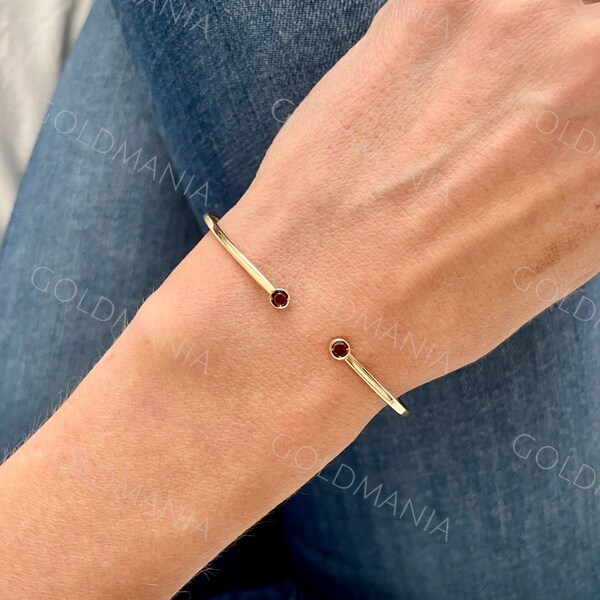 Garnet Bangle - Etsy