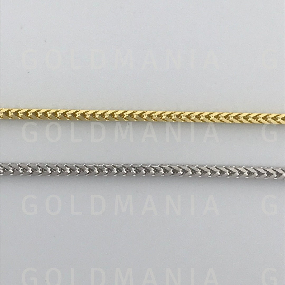 Solid 14K Gold Franco Chain Necklace, 16 24 In, 1.8mm Thick, Franco ...