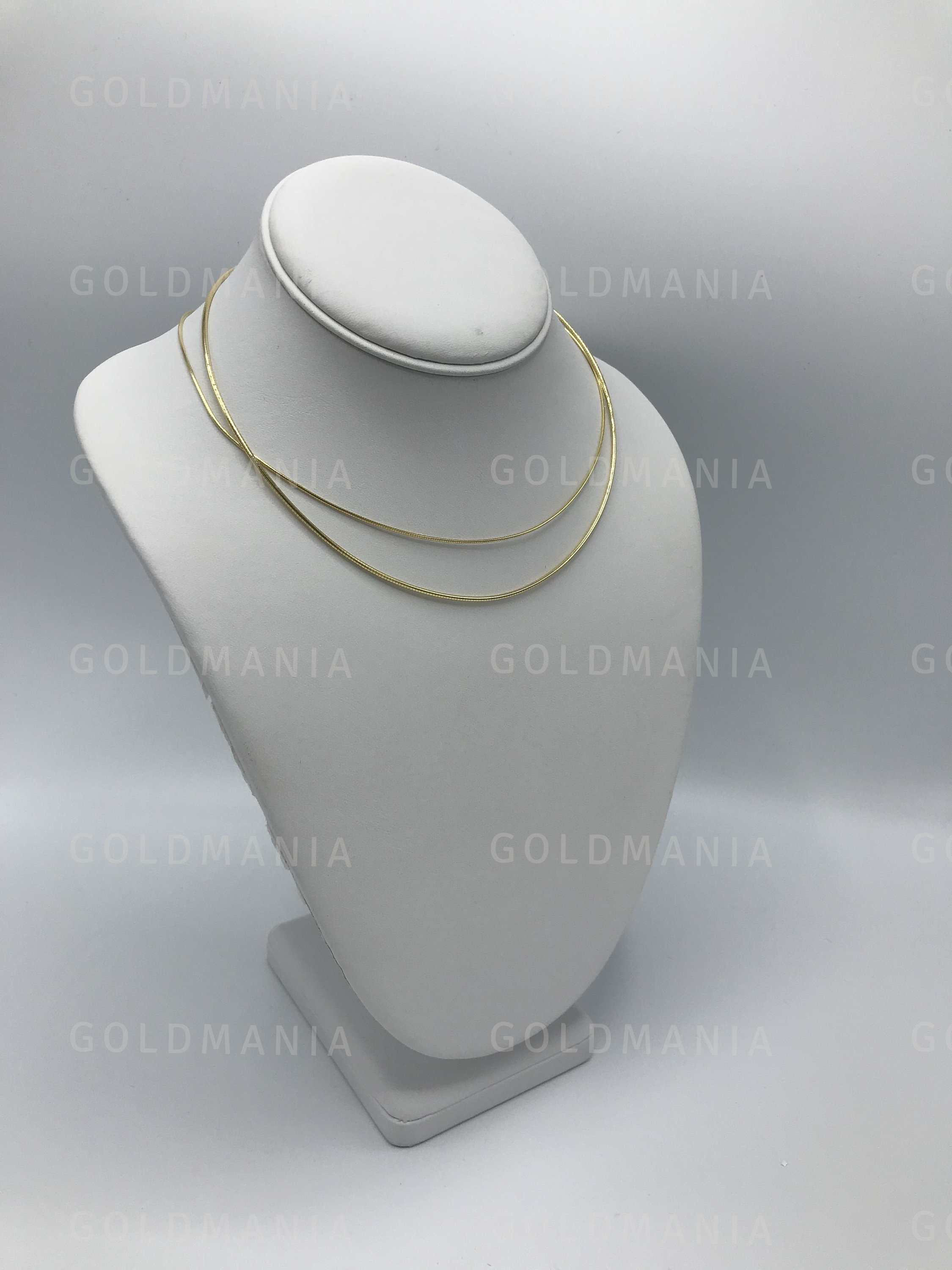 14K Solid Yellow Gold Round Omega Chain Necklace 16 - Etsy