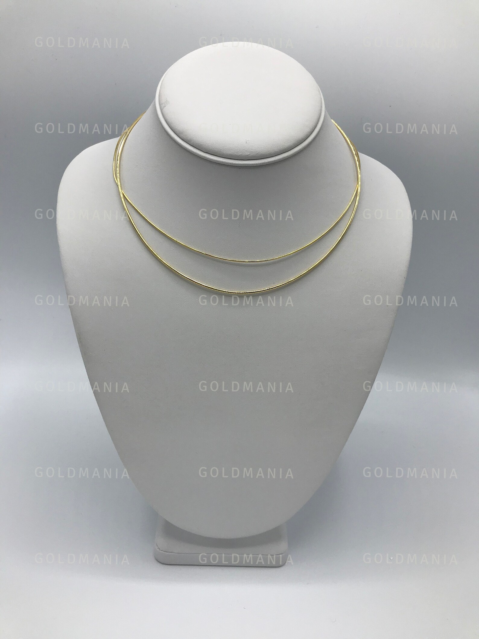 14K Solid Yellow Gold Round Omega Chain Necklace 16 - Etsy