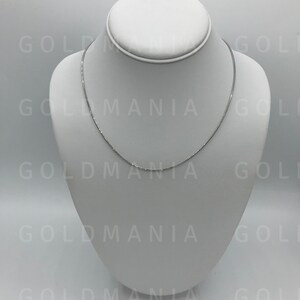 14K Solid Gold Ice Box Chain Necklace, 16 18 20 Inch, 1.3mm Thick, Real ...