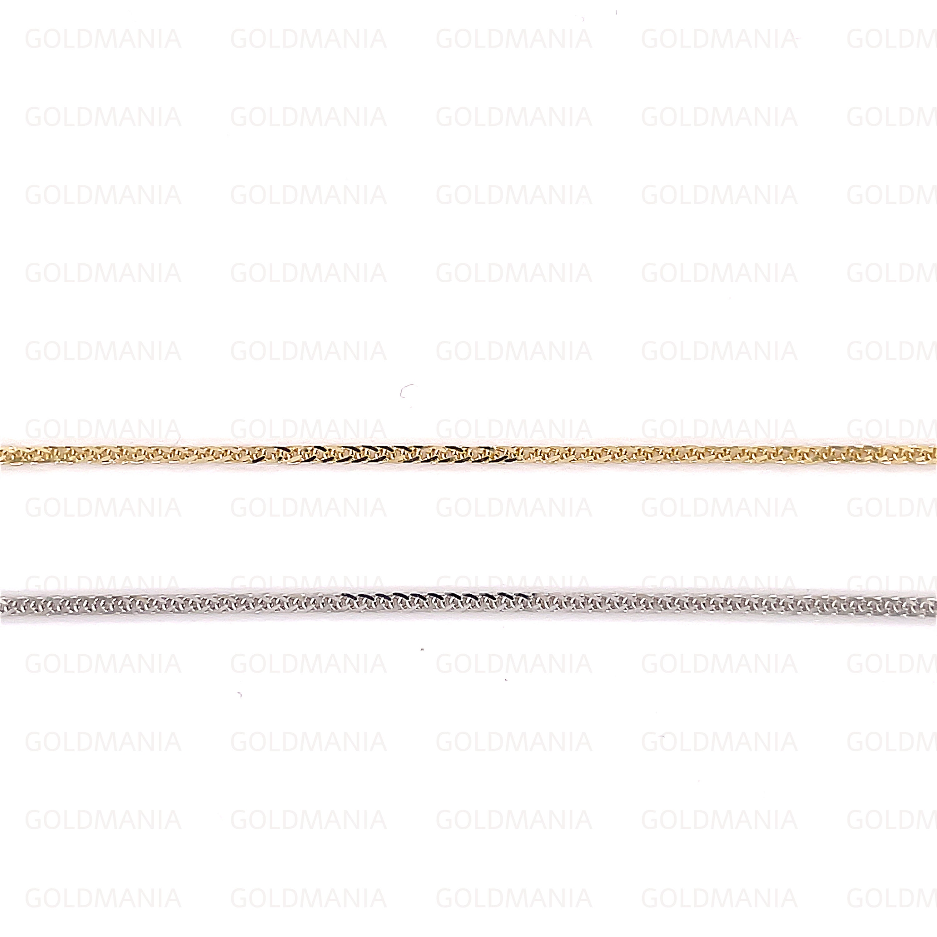 14K Solid Gold Square Wheat Chain Necklace 16 18 - Etsy