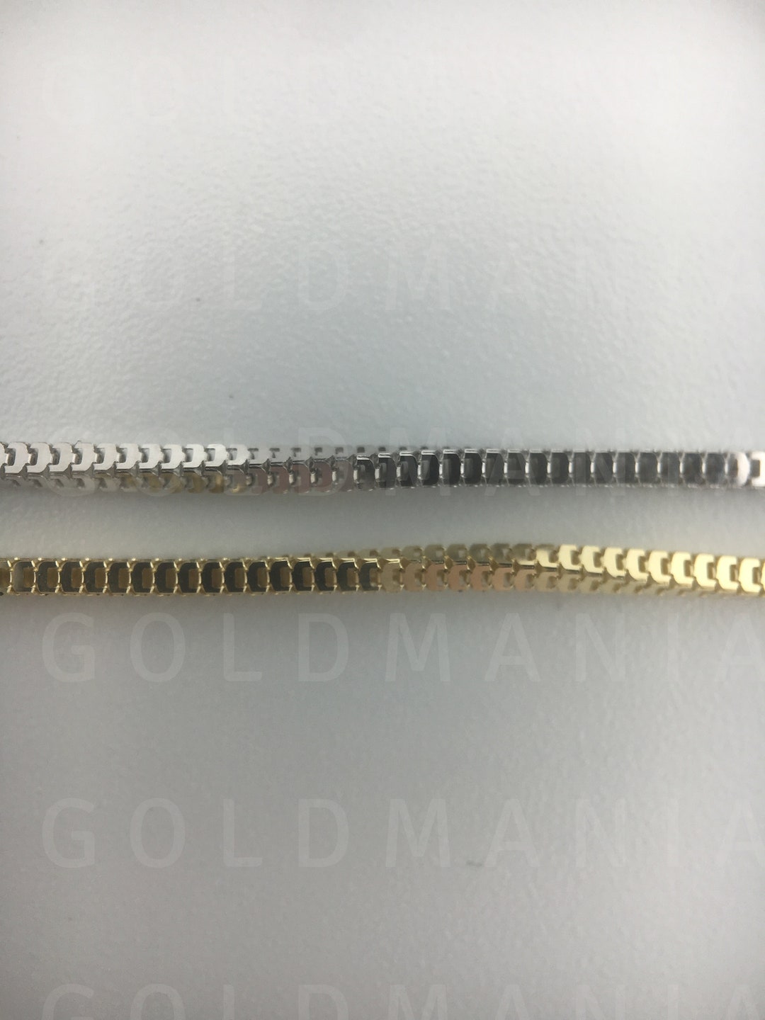 14K Solid Gold Milano Box Chain Necklace 16 18 - Etsy