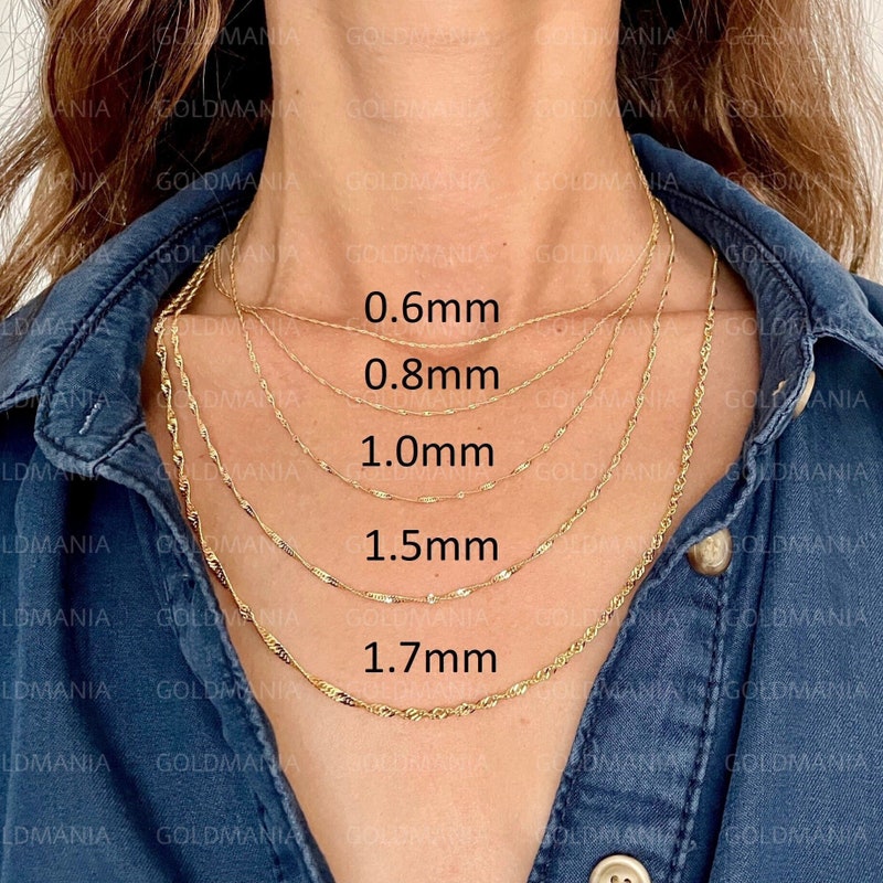 Girls Solid Gold Chain - Etsy