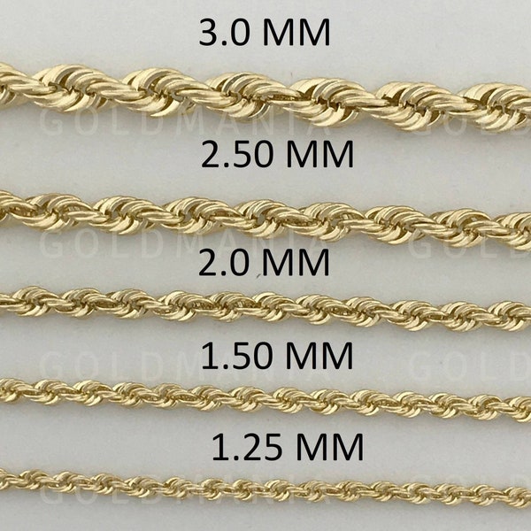 Gold Rope Chain - Etsy