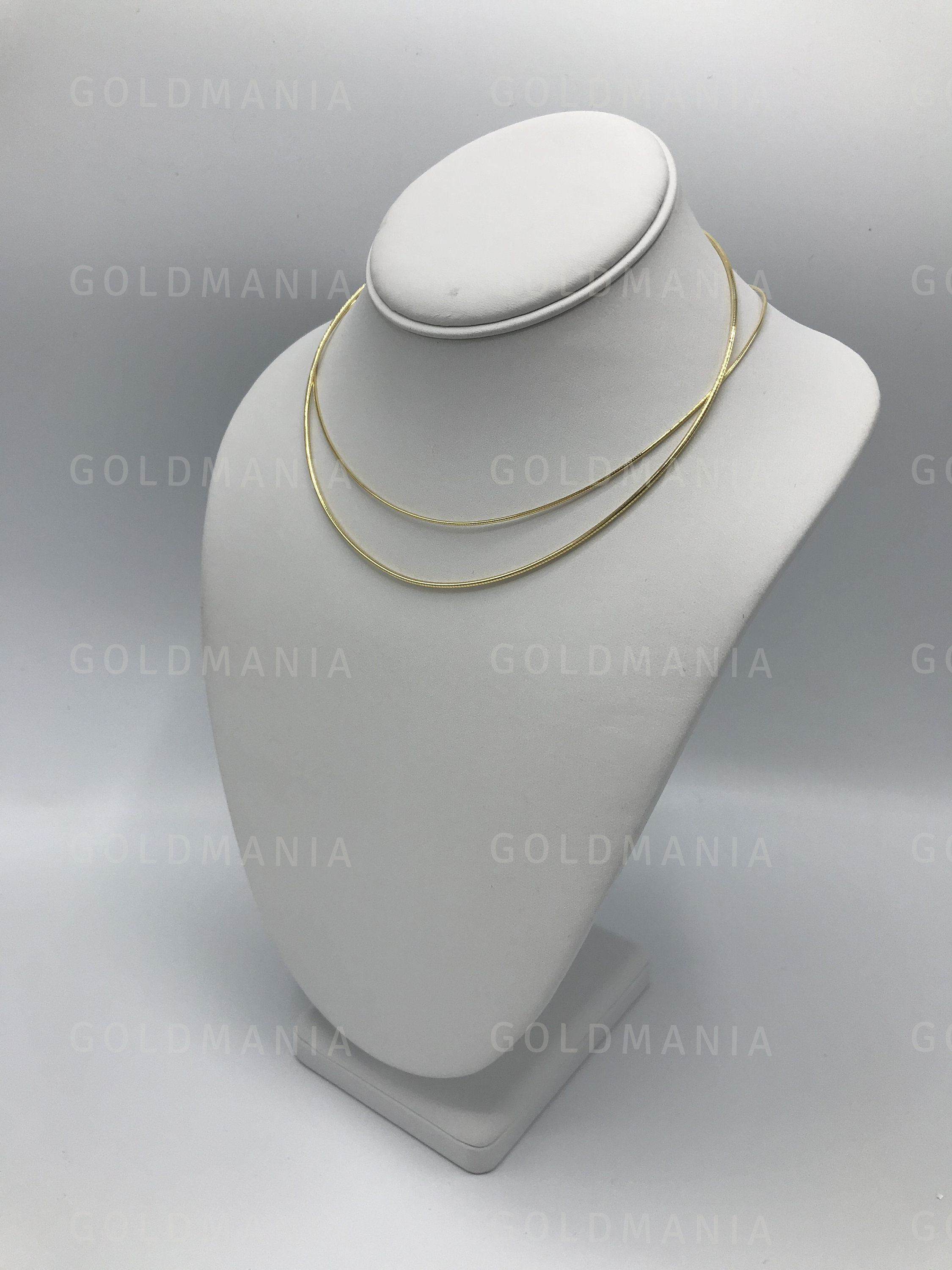 14K Solid Yellow Gold Round Omega Chain Necklace 16 - Etsy