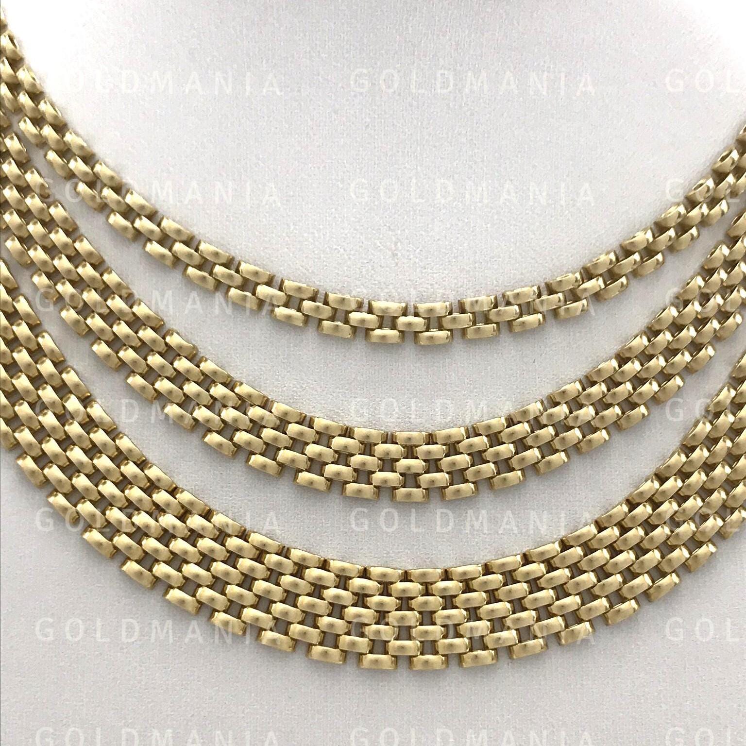 Panther Necklace, 14K Gold Panther Necklace, 17 Panther Necklace, 14K Gold Panther Necklace, 17