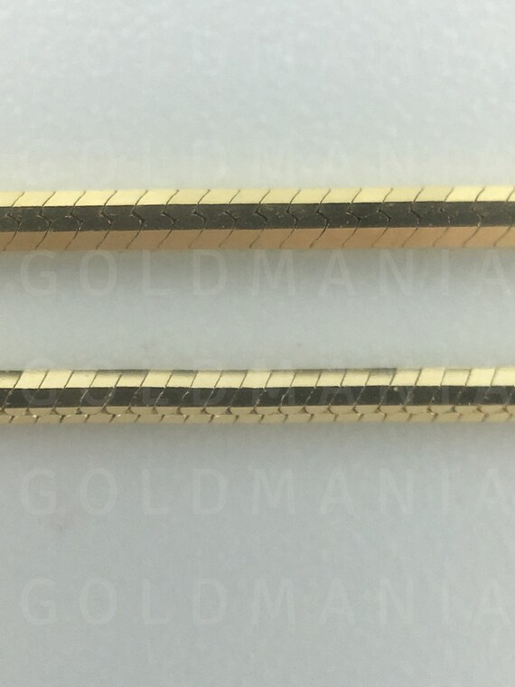 14K Solid Yellow Gold Octagonal Snake Chain Necklace 16 - Etsy