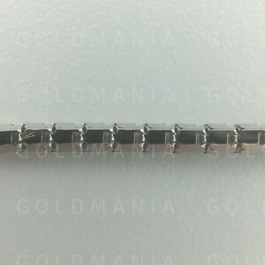 14K Solid Gold Ice Box Chain Necklace, 16 18 20 Inch, 1.3mm Thick, Real ...