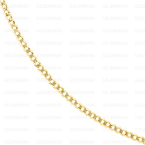 Curb Chain, 10K Solid Gold Curb Chain, Gold Curb Necklace, 18-30" Inch ...