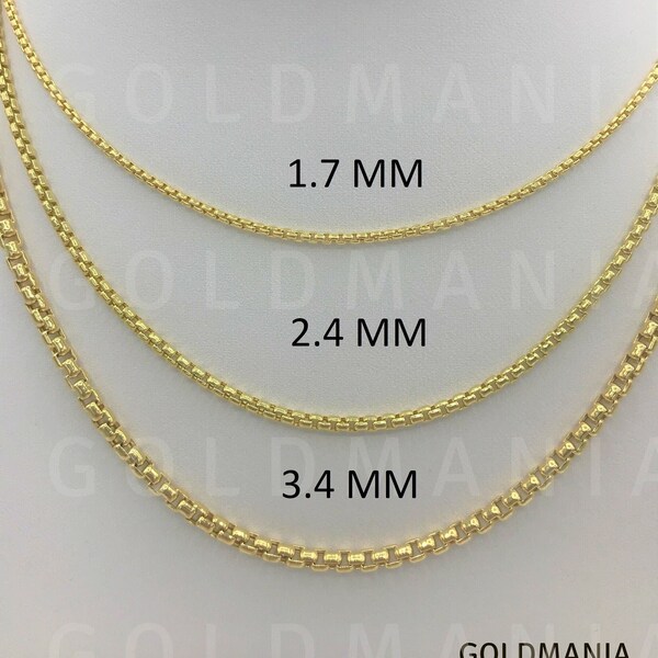 Solid Gold Box Clasp Chain Mens - Etsy