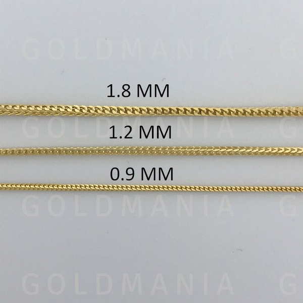 14k Solid Gold Chain - Etsy