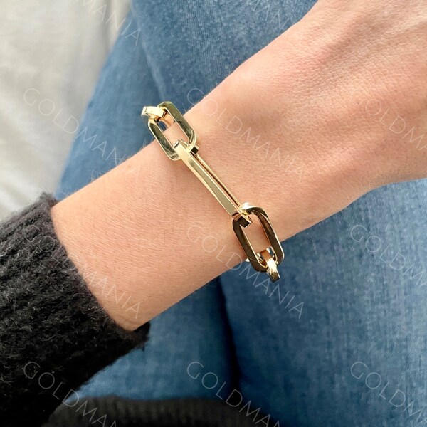 Chunky Paperclip Bracelet - Etsy