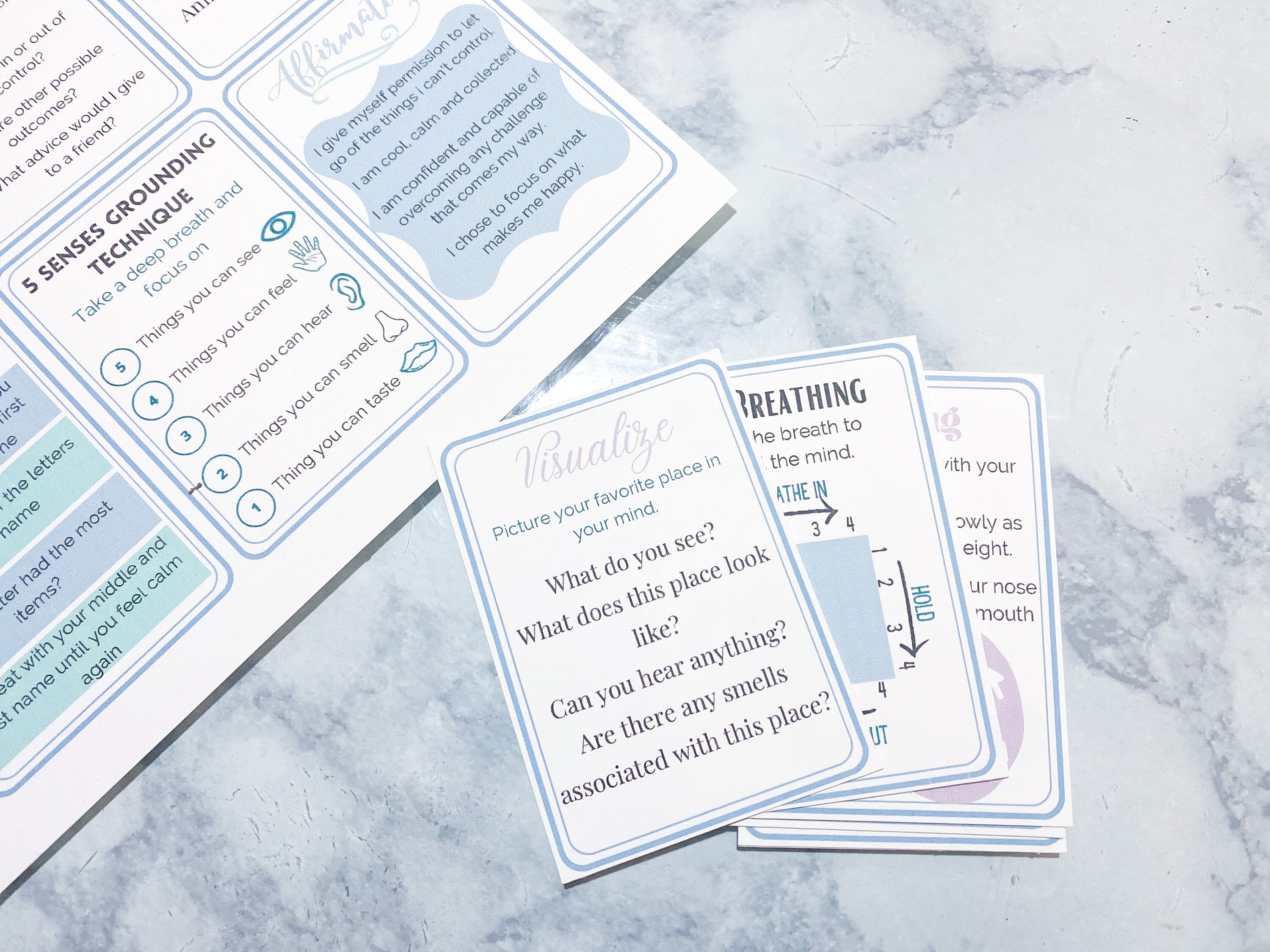Printable Anxiety Coping Flashcards - Etsy