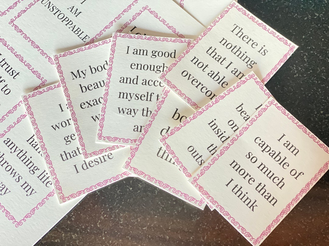 Printable Self Love Confidence Affirmation Cards Instant Download - Etsy