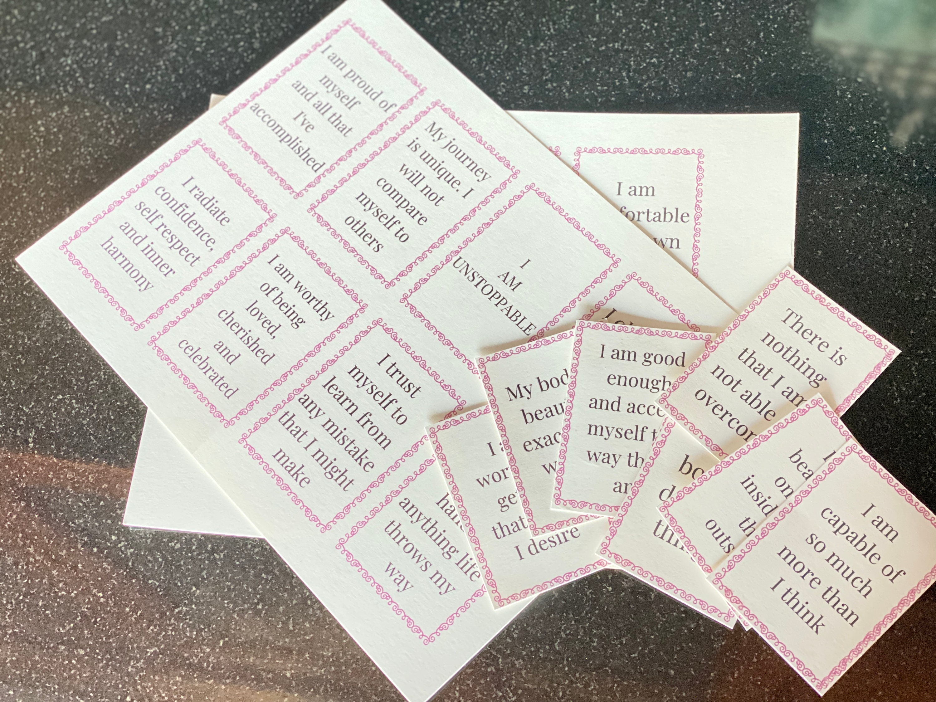 Printable Self Love Confidence Affirmation Cards Instant Download - Etsy
