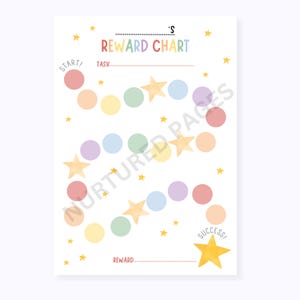 Printable Reward Chart | Pastel Rainbow Behavior Chart for Kids | Task ...