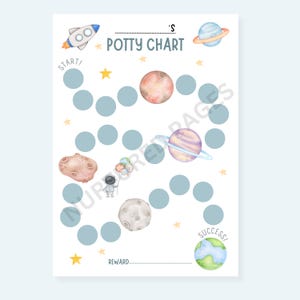 Printable Space Potty Training Chart | Reward Chart for Toddlers ...